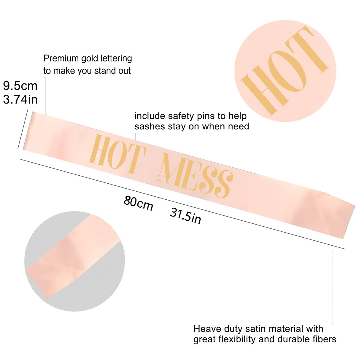 Yyaiyzd Bachelorette Party Sashes for Bride to Be and Bridesmaid Decorations, Bridal Shower Engagement Wedding Party Favors,18Pack