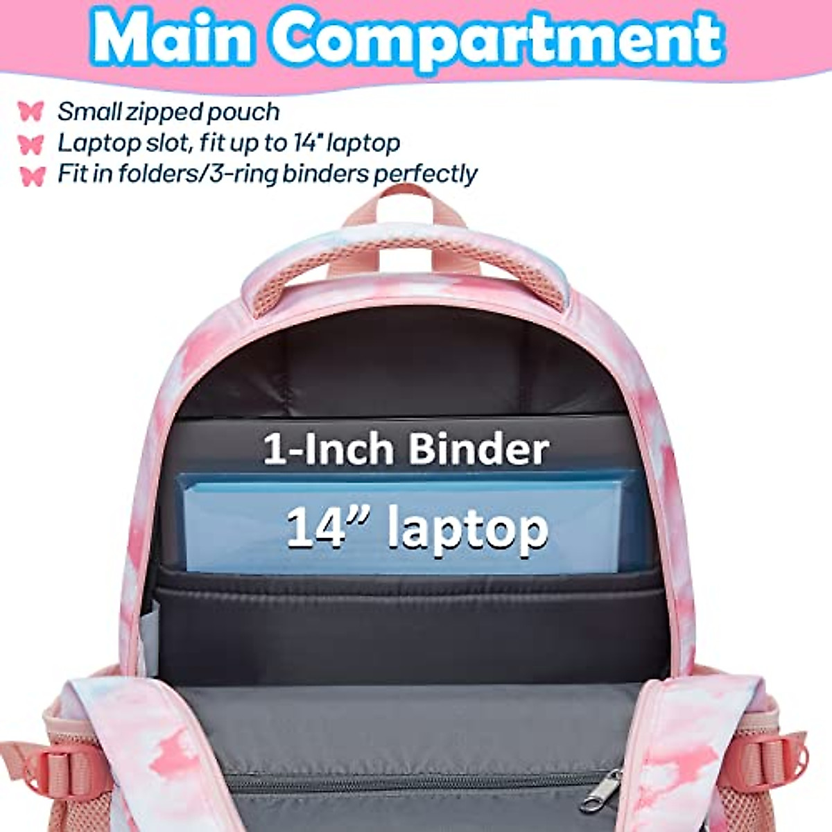 BLUEFAIRY Girls Backpack for Kids Elementary School Bags Child Bookbags Cute Back to School Gifts Mochila Escolares para Niñas 5 6 7 8 9 4th 5th 6th Grade Pink