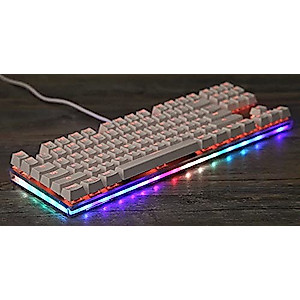 QHH Mechanical Gaming Keyboard RGB LED Rainbow Backlit Wired Keyboard with Red Switches for PC/Gamer, Typist