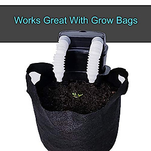Plant Hydrator [All New Automatic Daily Drip Waterer to Beat This Summer's Heat Container Garden Organic Vegetables Confidently [Fits Grow Bags Self Watering Planters]