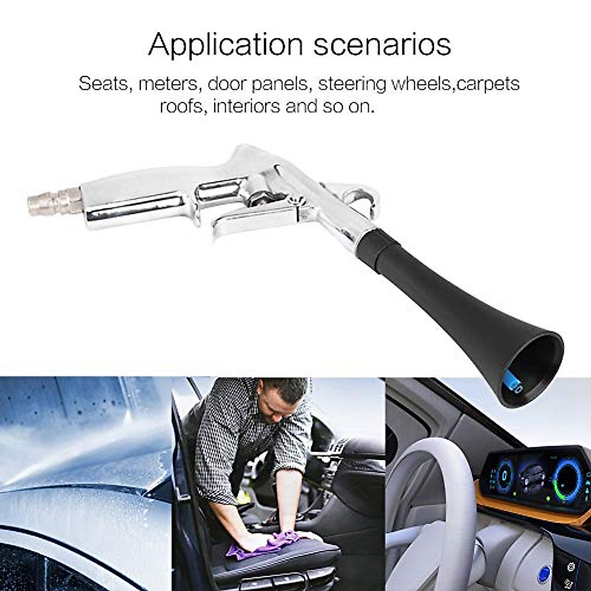 Akozon High Pressure Automobile Car Cleaning Gun Interior Washing Air Pulse Car Wash Tools