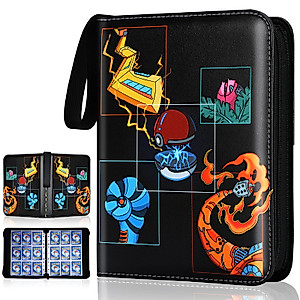 Card Binder for Cards, 9-Pocket Trading Card Binder Holder with 50 Removable Sleeves Fits 900 Cards, Card Collection Binder Album, Toys Gifts for Boys Girls