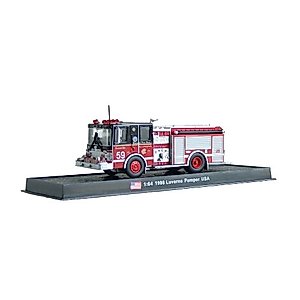 Luverne Pumper Fire Truck Diecast 1:64 Model (Amercom GB-17)