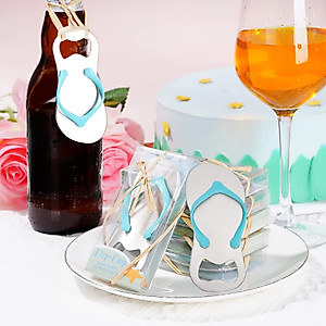 Marrywindix 8 Pack Flip-flop Bottle Openers Special "pop the Top" Slipper Bottle Opener with Gift Wrap for Wedding Summer Party Favors