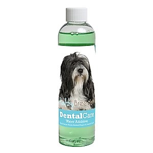 Healthy Breeds Dog Dental Care Water Additive for Lhasa Apso - OVER 200 BREEDS - Easier Than Sticks Wipes Spray Chews & Treats - Mint Flavor - 8 oz