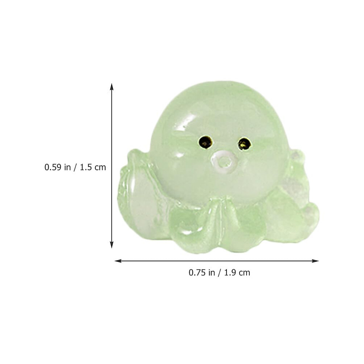 Yardwe 24Pcs Shine lace Decorate Luminous Toy Accessories Statue Movable Household House Baby Ornaments Ocean Luminous Octopus Statue Animal Mini Planter Model Resin Octopus