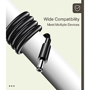 6V 500mA Adapter Power Supply [6 Volts 0.5 Amps] AC to DC Plug 5.5 x 2.1mm & 2.5mm for 6volt 500mA 400mA 300mA 200mA 100mA Equipment, Extra Long 3.3ft Cord