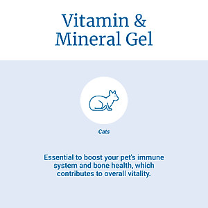 Pet-Ag Vitamin & Mineral Gel Supplement for Cats - 3.5 oz, Pack of 2 - Provides Basic Daily Vitamins & Minerals for Cats 4 Months and Older - Easy to Digest
