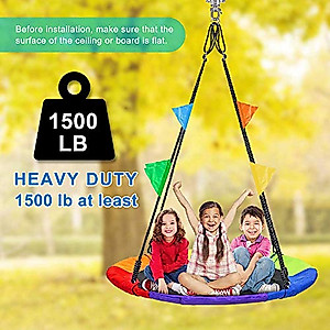 IOH Silent Bearing Swing Hanger Hammock Suspension Kit, SUS Rust Proof, 1500LB Heavy Duty 360 Degree Rotation, Yoga, Sandbag, Gym (3 wooden screws)