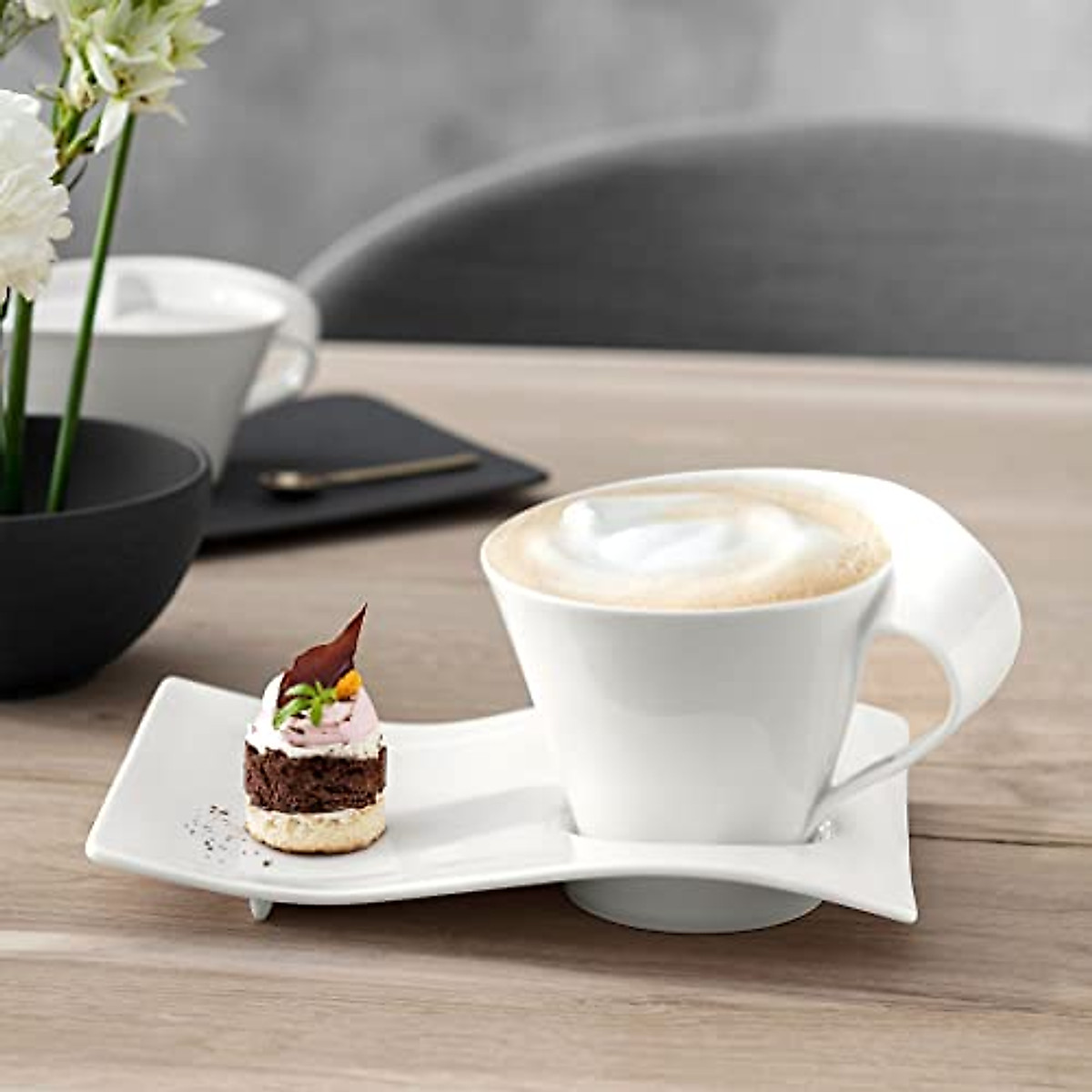 Villeroy & Boch New Wave Cafe Café au Lait Cup, 1 Count (Pack of 1), White
