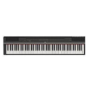 YAMAHA P125 88-Key Weighted Action Digital Piano with Power Supply and Sustain Pedal, Black