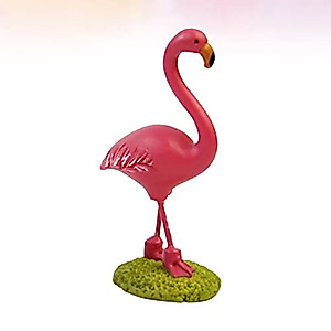 NOLITOY 1pc Birds Art Wedding Decor Plant Garden Figure Flamingo Small Terrarium Figurine Potted Plant Decoration Figurines Home Decor Cake Toppers Kids Decor Miniature Child Animal