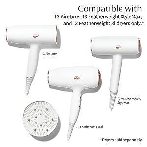 T3 SoftTouch 3 Diffuser | Compatible with T3 AireLuxe, T3 Featherweight StyleMax & T3 Featherweight 3i Hair Dryers only | Volumize, Define Curls and Eliminate Frizz for Wavy, Curly or Coily Hair