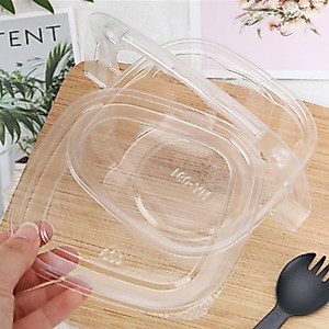 OUKEYI Cake Slice Plastic Containers with Lids, Portable transparent flower basket thousand layer cake packaging box， Food Box, Take Out Togo Packaging for Home, Bakery and Cafe Business (25 Pack)