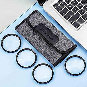 58mm Macro Close-Up Filter Set (+2 +4 +8 +10) Macro Filter Accessory with Lens Filter Pouch for Canon Rebel T8i, T7i, T6i, T7, T6,EOS 90D, 80D, 77D with Canon EF-S 18-55mm f/3.5-5.6 is STM Lens