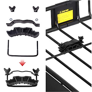 XCAR Roof Rack Basket Rooftop Cargo Carrier with Extension Black Car Top Luggage Holder 64"x 39" Universal for SUV Cars