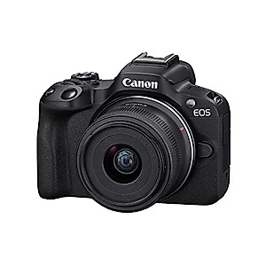 Canon EOS R50 Mirrorless Vlogging Camera (Black) w/RF-S18-45mm F4.5-6.3 is STM & RF-S55-210mm F5-7.1 is STM Lenses, 24.2 MP, 4K Video, Subject Detection & Tracking, Compact, Smartphone Connection