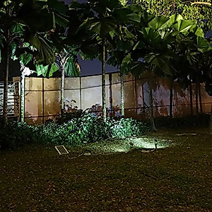 Mini 50X Twin Solar Spotlight (Cool White LED) Outdoor Waterproof Dimmable Dusk to Dawn for Garden Landscape Pathway Car Porch Entrance Lighting Uplight Downlight, Grey Finish