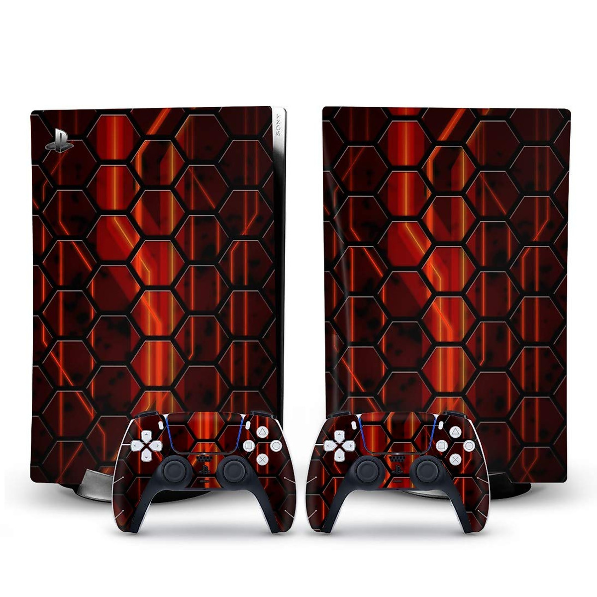 PS5 Console and Controller Skin Vinyl Sticker Decal Cover for PlayStation 5 Console and Controllers, Disk Edition