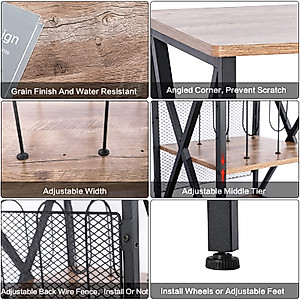 Record Player Stand With Vinyl Storage 3 Tier Rolling Vinyl Record Storage With 3 Adjustable Divinder Record Player Table Turntable Stand Shelf With Wheels Record Holder For Albums