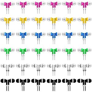 120 Pack Bulk Earbud Headphones Multi Colors Earphones Perfect for School Classroom Students Kids Children Gifts and Adults-Wholesale Disposable Earphones