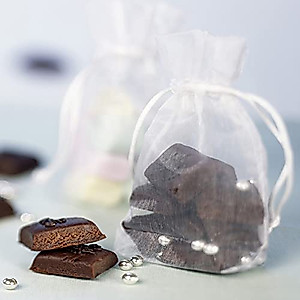 100pcs Organza Drawstring Bags Mesh Favor Bags Chiffon Jewelry Bags Tulle Bags for Favors Sheer Bags Drawstring Jewelry Mesh Bags Drawstring