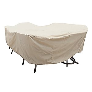 Treasure Garden X-Large Oval/Rectangle Table & Chairs w/8 ties (no center hole) - Protective Furniture Covers