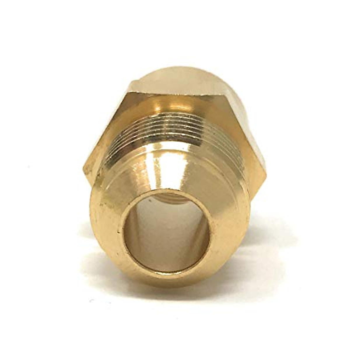 1/2 Male Flare x 3/8 Female Flare Brass Reducer coupling [661-FA0806] to adapt 1/2" application to 3/8 inch Natural Gas Grill Hose Connect Propane Assembly-3/8 Female Flare Thread x 1/2 Male Flare