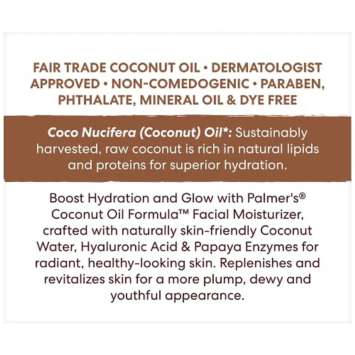 Palmer’s Coconut Oil Formula Coconut Water Face Moisturizer, 1.7 Ounce Jar
