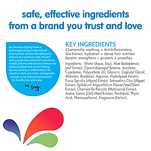 So Cozy Kids Sensitive Styling Foam - Sensitive Foam For Kids w/Straight or Curly Hair - Gentle Natural Hold Styler, Rosemary (6 fl oz)