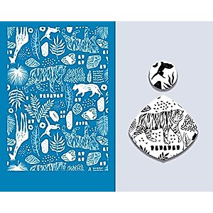 Tiger,Giraffe Animal Print Silk Screen Stencil for Polymer Clay-Silk Screen for Clay,Reusable Polymer Clay Silk Screen (BCW722)