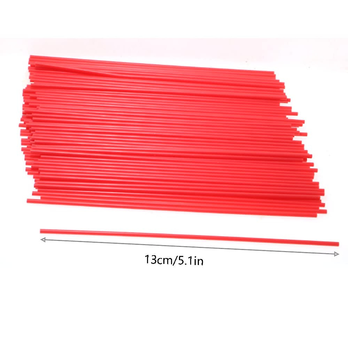 200 Pieces Spray Can Straws,Plastic Replacement Spray Can Extension Straw (Red)