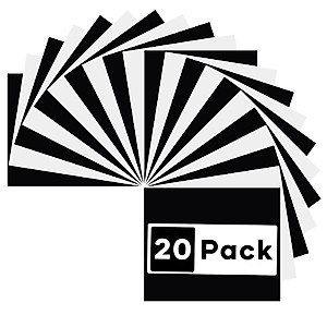 HTVRONT Heat Transfer Vinyl Bundle - 20 Pack 12" x 10" Iron on Vinyl for T-Shirt - 18 Assorted Colors for Cricut, Silhouette Cameo or Heat Press Machine