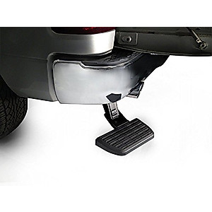AMP Research 75302-01A BedStep Retractable Bumper Step for 2006-2014 Ford F-150 & Raptor (Excludes Flareside),Black,Large