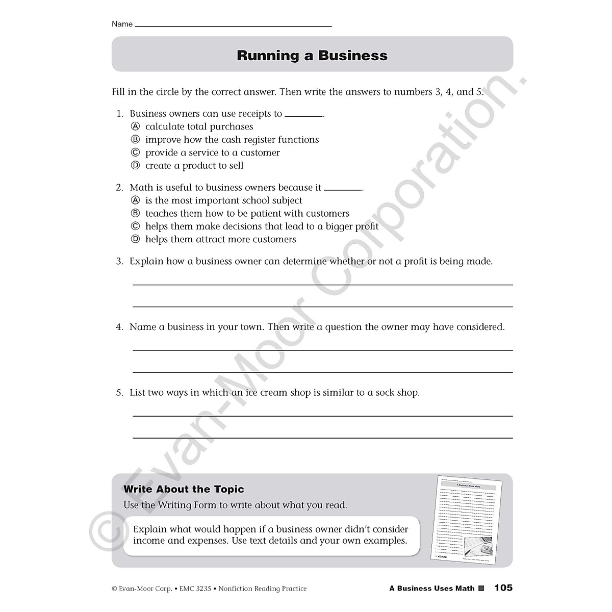 Evan-Moor Non-Fiction Reading Practice, Grade 5