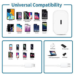 iPhone 14 13 12 Fast Charger【Apple MFi Certified】 20W PD USB C Wall Charger 2-Pack 6FT Cable Fasting Charging Adapter Compatible with iPhone 14 Pro Max/13 Pro Max/12 Pro Max/11 Pro Max/XS Max/XS/XR/X.