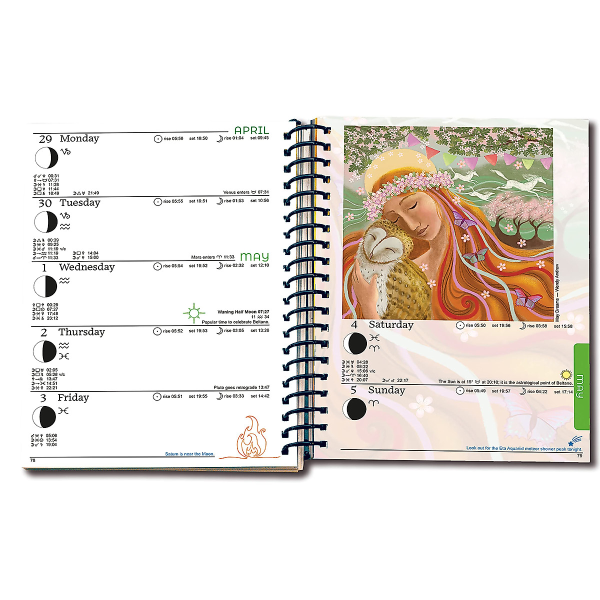 MOON DIARY 2024 Datebook Calendar Personal Organiser (EST - Eastern Time)