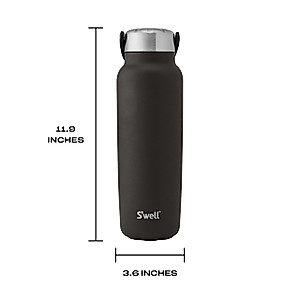 S'well Recycled Stainless Steel Explorer with Insulated Lid and Handle, 40oz, Onyx, Triple Layered Vacuum Insulated Containers Keeps Drinks Cold for 54 Hours and Hot for 12