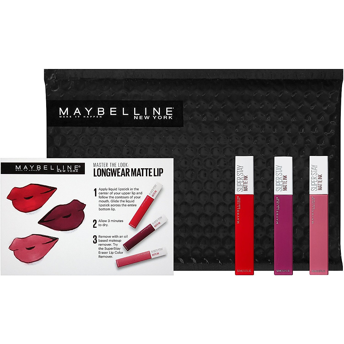 Maybelline Superstay Matte Ink Liquid Lipstick 3 Piece Gift Set