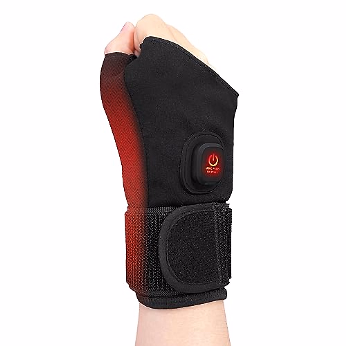 Carpal Tunnel Wrist Brace Support, Electric Hand Heating Pad Heated Wrap for De Quervain’s tendonitis, Rheumatoid Arthritis, Joint Pain Relief Auto Shut Off, Fit for Men and Women, Right Hand