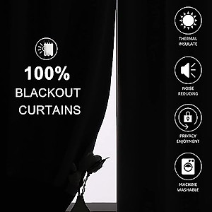 OVZME 100% Blackout Curtains 84 Inches Long 2 Panels for Bedroom, Full Light Blocking Beige Textured Thermal Insulated Window Curtain Drapes Noise Reduce, Rod Pocket &Back Tab, 42 X 84 Inch, Beige