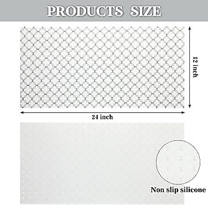 Amyhill 10 Pcs Refrigerator Liners Refrigerator Shelf Liners Absorbent Fridge Liner Refrigerator Mats Washable Fridge Drawer Liners for Shelves, Kitchen, Home, Cabinet, Trays(Stylish, 12 x 24 Inch)