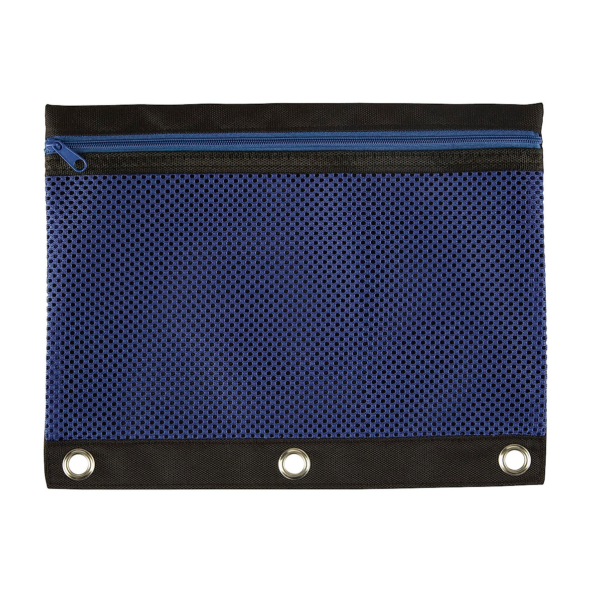Office Depot® Brand 3-Ring Mesh Pencil Pouch, 8" x 10-1/4", Blue