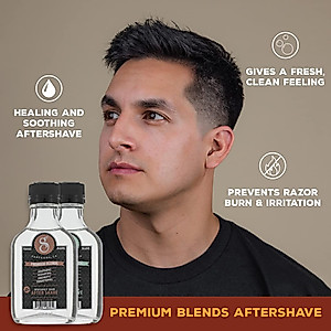 Suavecito Premium Blends Aftershave Black Amber 3.3 oz. Men's Face Grooming Supply Fresh Fragrance