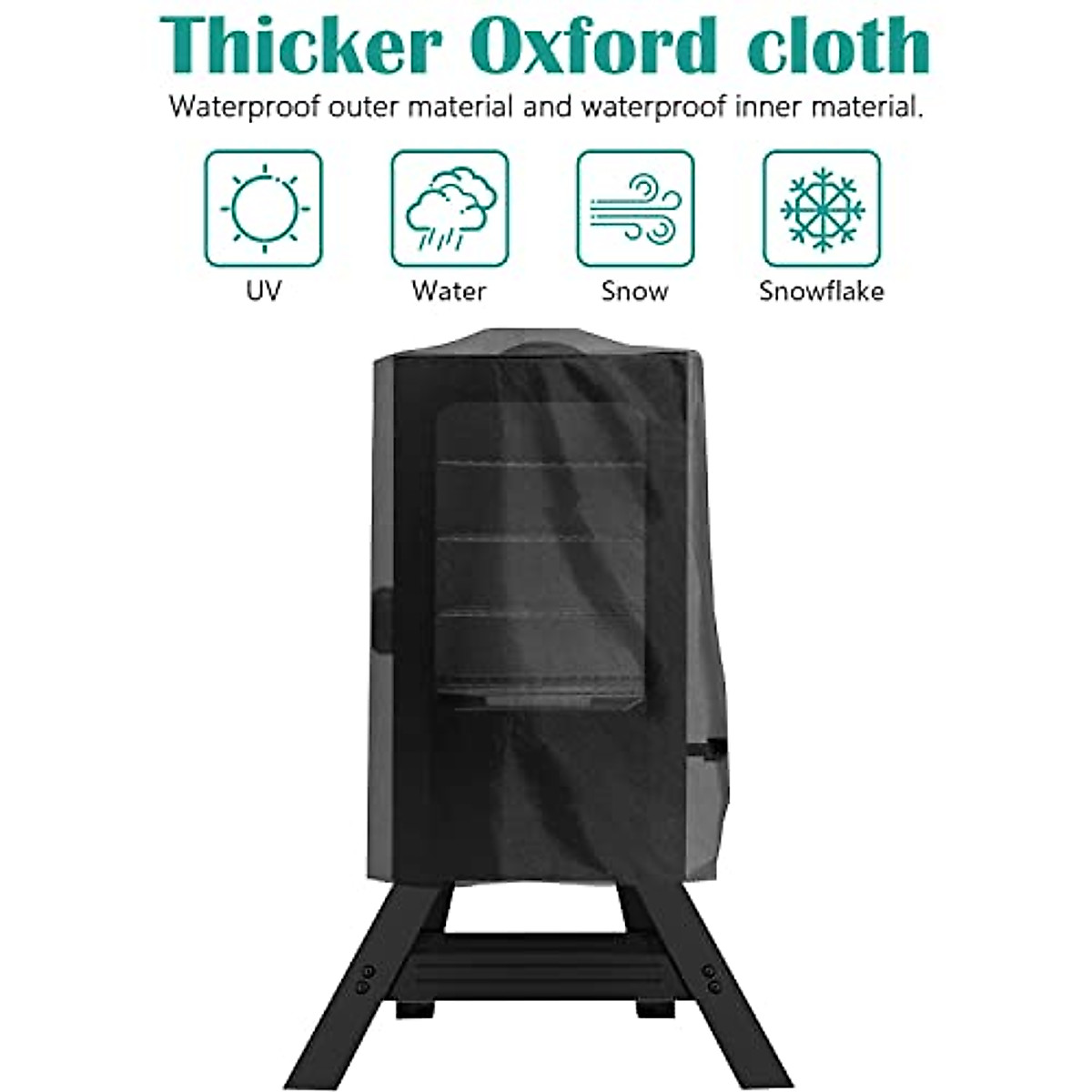 EasiBBQ Universal Leg Extension Kit and Cover Bundle for Masterbuilt 30-inch Digital Electric Smoker. Compatible with Digital Electric Smokers Part Numbers: MB20071117 MB20101114 MB20070421 MB20070210