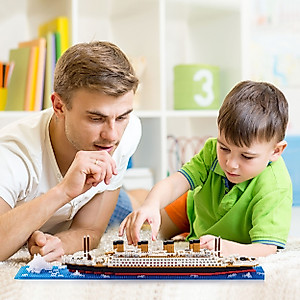 Kadablk Architecture RMS Titanic Model Construction Set,1872 PCS for Adults and Kids Skyscraper Building Blocks Set,Micro Blocks Set,Mini DIY STEM Assembly Toys,Landmark Model