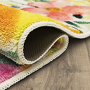 Mohawk Home Machine Washable Spring Kitchen Mat, Spring Bouquet Blush Pink (1'6" x 2'6")