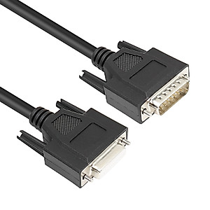 RIIEYOCA DB15 Male to Female Serial Cable, Male to Female 15 Pin Gold Plated Connecter Straight Through Cord, for Data Communication 1M（Black）