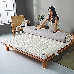 QQCC Mattress Topper Product Fiber Mattress Home Dormitory Student Bed Student Thickened Tatami Mattress Comfortable (Color : 15, Size : Thickness 9cm)