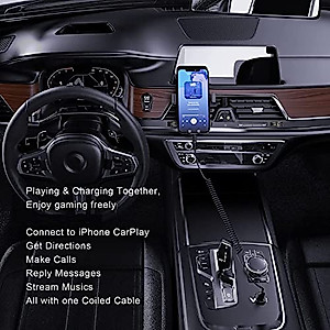 [Apple MFi Certified] iPhone Coiled Lightning Cable for Car, 2Pack 6FT USB to lightning Fast Charger Retractable Cord for iPhone14/13/12/11 Pro Max/XS MAX/XR/XS/X/8/7/Plus/6S iPad/Airpods/iPod/Carplay